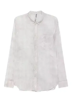 Masnada Abstract-print Shirt - Grey