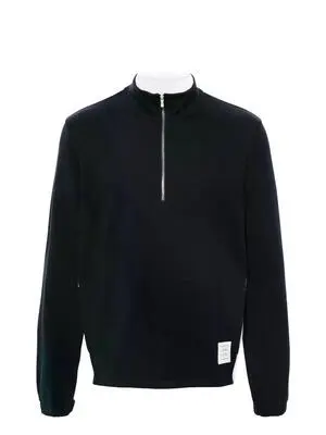 Thom Browne Funnel-neck Cotton Sweatshirt - Blue