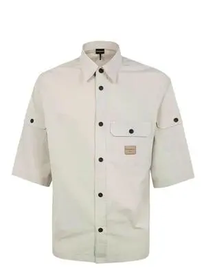 Emporio Armani Logo-appliqué Shirt - Neutrals