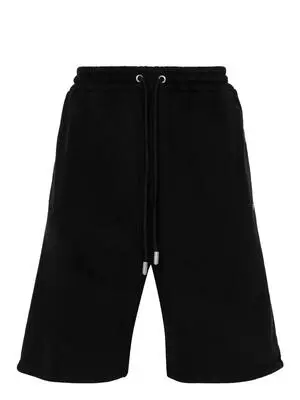 Off-White Diag-stripe Cotton Shorts - Black