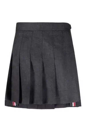 Thom Browne Pleated Mini Skirt - Grey