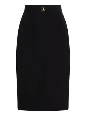 Dolce & Gabbana Logo-plaque Pencil Skirt - Black
