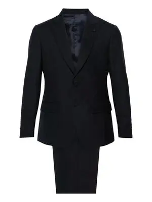 LARDINI Single-breasted Wool Suit - Blue