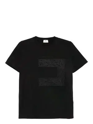 Elisabetta Franchi Voile-logo Jersey T-shirt - Black
