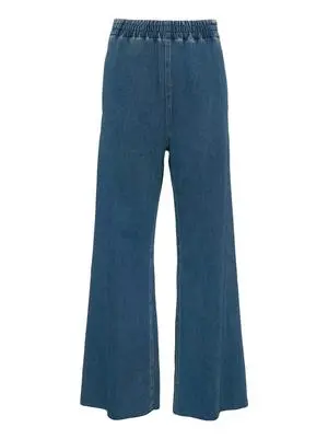 SYSTEM Denim Jersey Pants - Blue