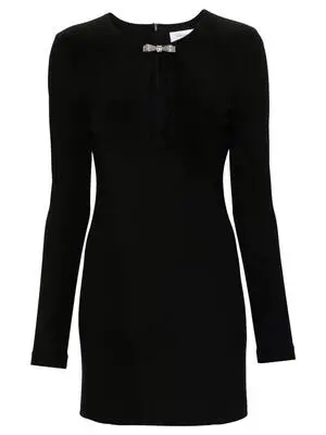 Blumarine Cut-out Jersey Mini Dress - Black