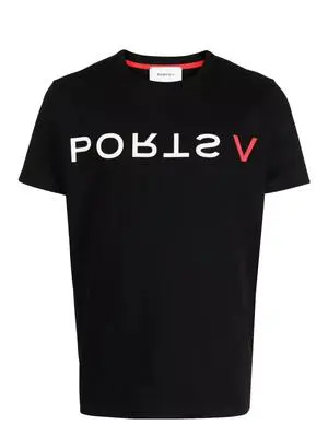 PORTS V Logo-print T-shirt - Black