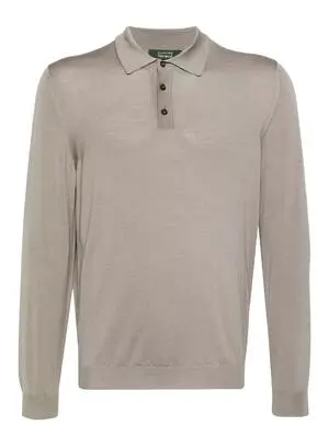 ZANONE Fine-knit Polo Shirt - Brown
