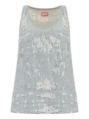 DIESEL® De-dalby Distressed Tank Top - Grey