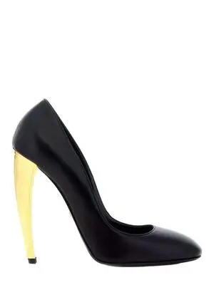 Roberto Cavalli Fang Leather Pumps - Black