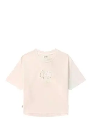 MUSIUM DIV. Logo-embellished Cut-out T-shirt - Pink