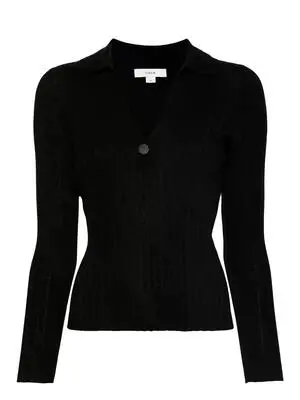 Vince Snap Polo Sweater - Black