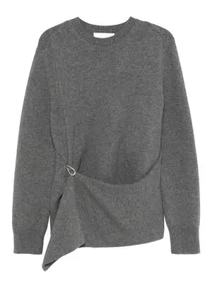 JIL SANDER Draped Panel Sweater - Grey