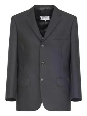 MAISON MARGIELA Single-breasted Wool Blazer - Black