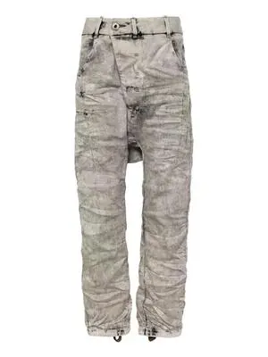 Boris Bidjan Saberi Mid-rise Drop-crotch Jeans - Grey