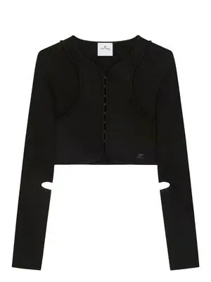 COURREGES Scuba Knitted Jacket - Black