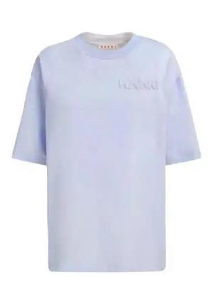 Marni Logo Embossed T-shirt - Blue