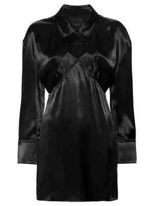Alexander Wang Satin Slip Dress - Black