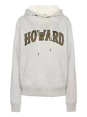 WALES BONNER Howard Embroidered Hoodie - Grey