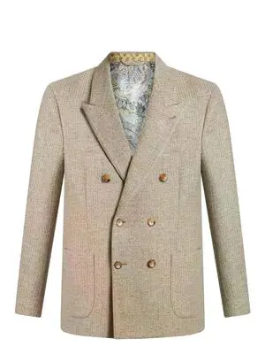Etro Double-breasted Peak-lapel Blazer - Neutrals