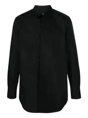 JIL SANDER Heavy Buttoned Cotton Shirt - Black