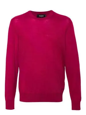 Dsquared2 Logo-plaque Fine-knit Jumper - Red