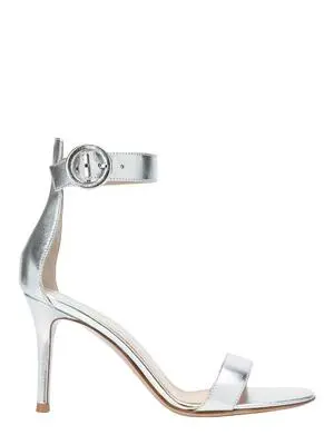 GIANVITO ROSSI Portofino 85mm Leather Sandals - Silver