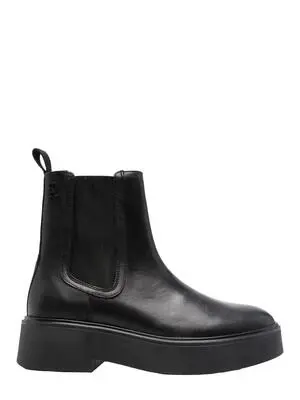 Tommy Hilfiger Leather Boots - Black