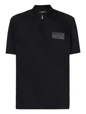 Balmain Cotton Polo Shirt - Black