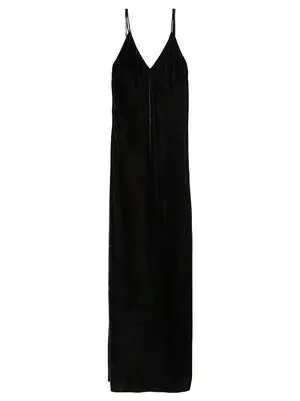 BLANCA VITA Velvet Long Dress - Grey