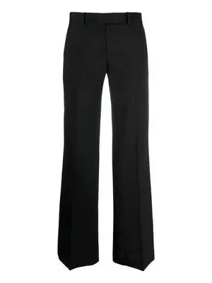 QUIRA Mid-rise Wide-leg Tailored Trousers - Black