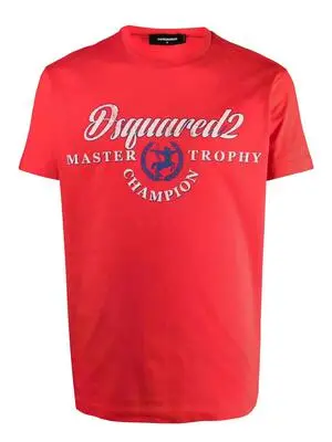 Dsquared2 Logo-print Cotton T-shirt - Red