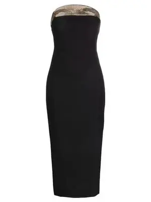 GENNY Sequin-embellished Midi Dress - Black