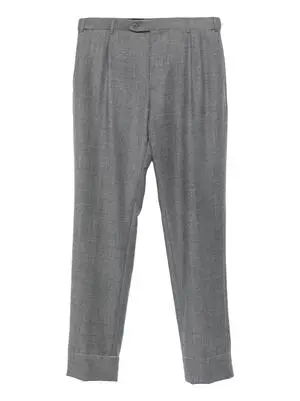 Brioni Tapered Wool Trousers - Grey