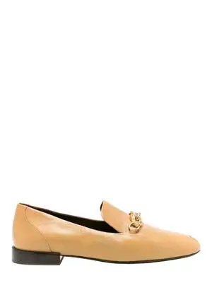 Tory Burch Jessa Horse-head Motif Leather Loafers - Neutrals