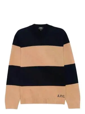 A.p.c. A.P.C. Edward Knitted Virgin Wool Jumper Blue