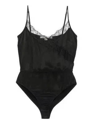 Remain Birger Christensen Lace-panel Bodysuit - Black