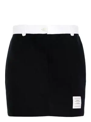 Thom Browne Logo-patch Mini Skirt - Blue
