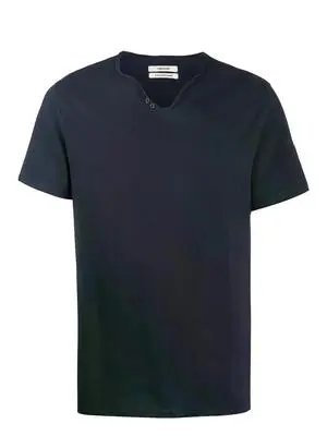 Zadig&Voltaire Monastir Henley-neck T-shirt - Blue