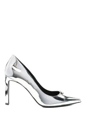 Zadig&Voltaire Perfect 100mm Metallic-finish Pumps - Silver