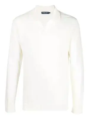 Frescobol Carioca Knitted Long-sleeve Polo Shirt - Neutrals