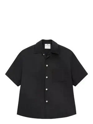 COURREGES Skater Retro Twill Shirt - Black