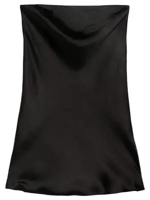 Norma Kamali Bias-cut Strapless Mini Dress - Black