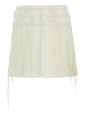 Helmut Lang Strap-detail Pleated Midi Skirt - Neutrals