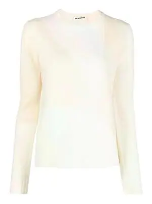 JIL SANDER Two-tone Knitted Jumper - Neutrals