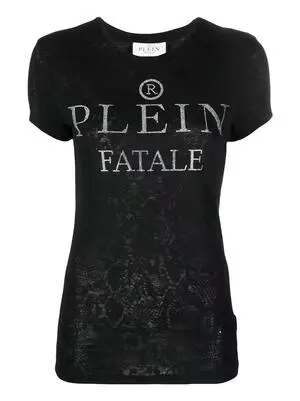 Philipp Plein Logo-embellished Cotton T-shirt - Black