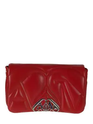 Alexander McQueen Small Seal Clutch Bag - Red