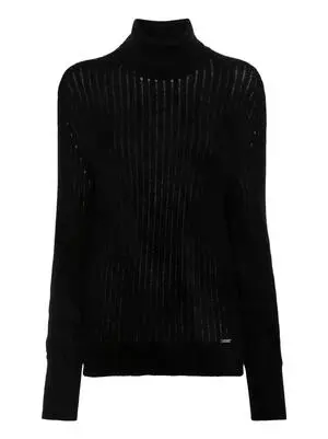 Kiton Ribbed Knit Roll-neck Jumper - Black
