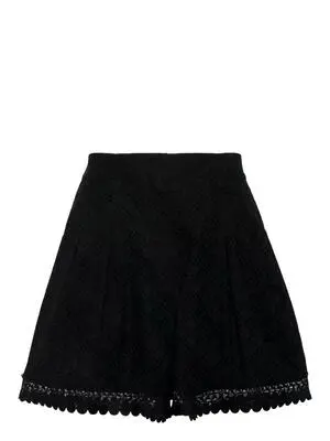 Shiatzy Chen Plenteous Openwork Shorts - Black