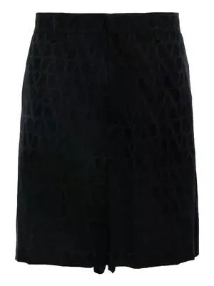 Valentino Garavani Toile Iconographe Jacquard Chino Shorts - Blue